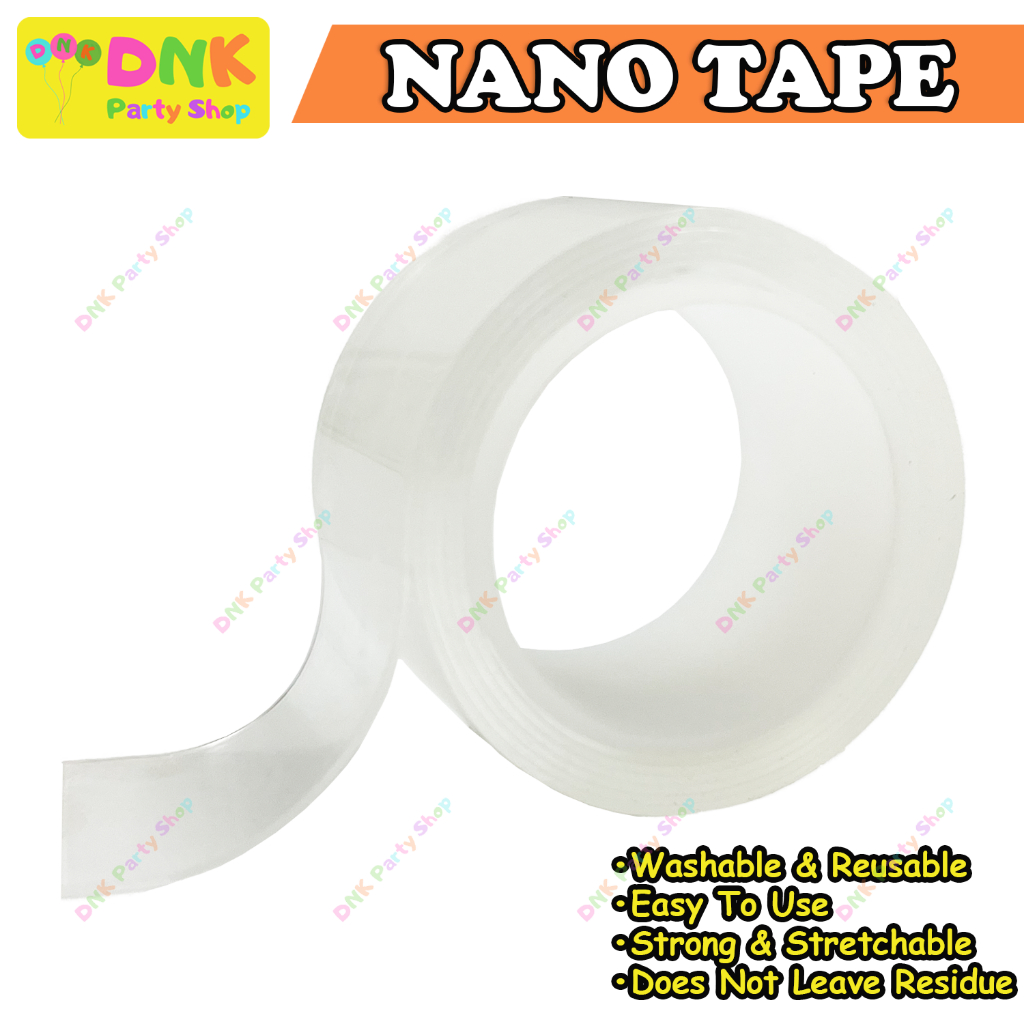 Nano Double-Sided Tape Transparent Multipurpose Mounting Adhesive Grip Washable Removable Heavy ...