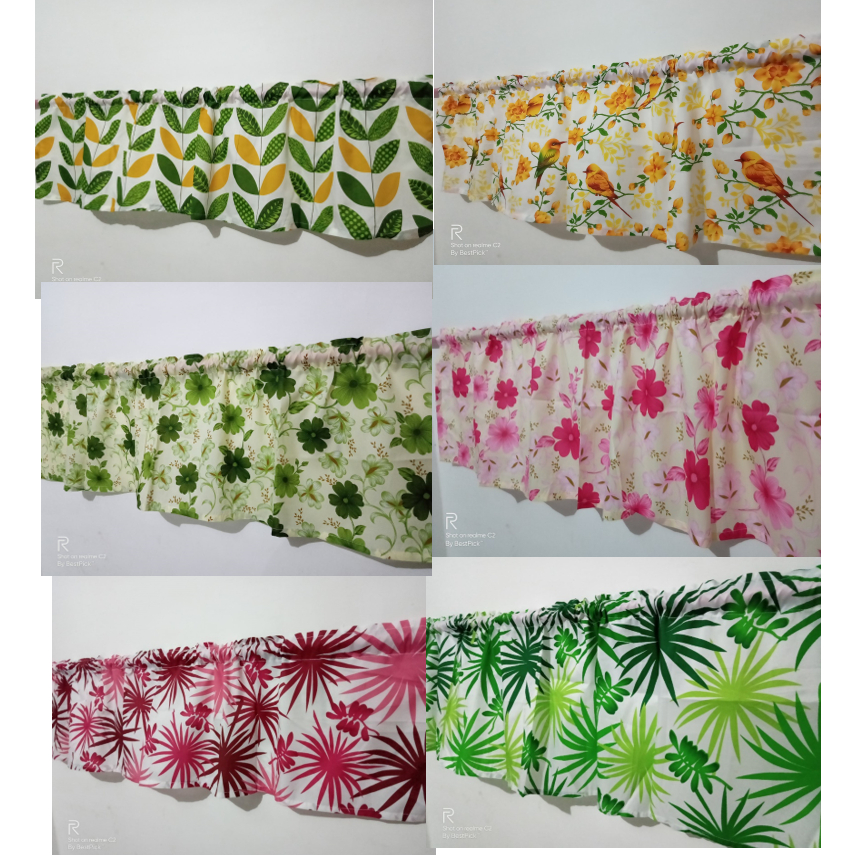 School Curtain Valance Curtain LxW 15*58 inches | Shopee Philippines