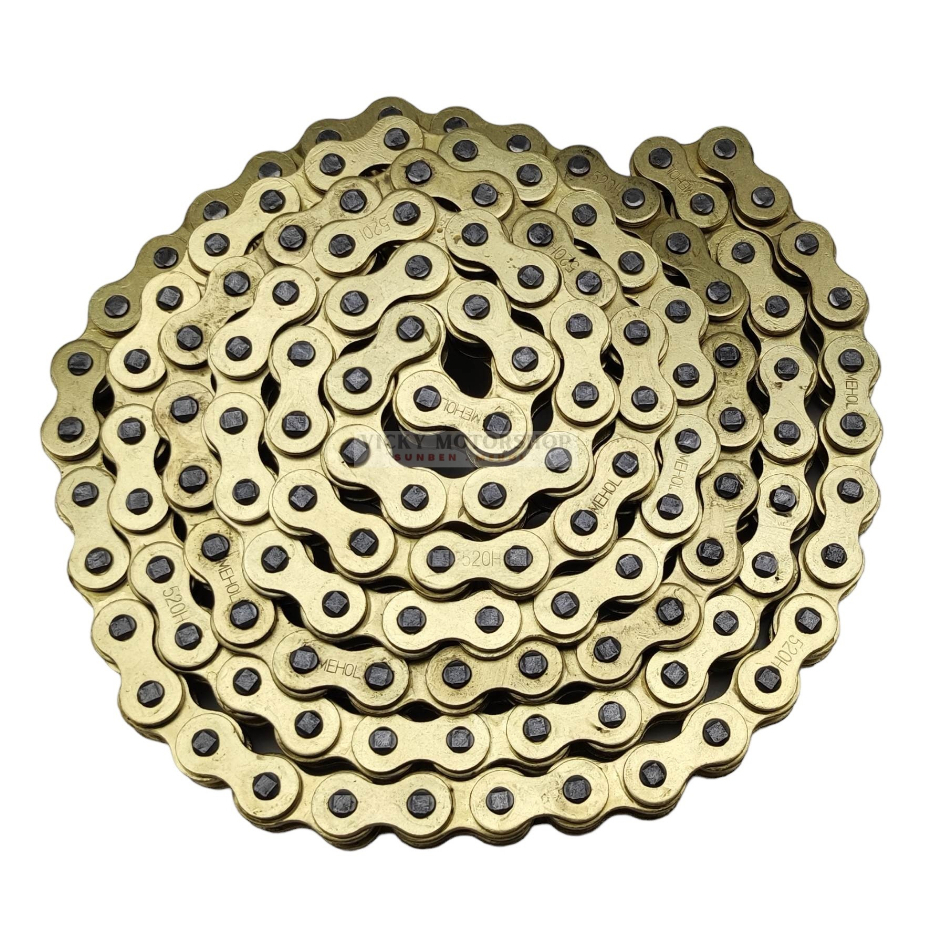 520 HEAVY DUTY GOLD MEHOL CHAIN FOR MOTORCYCLE 120L 130L 132L | Shopee ...