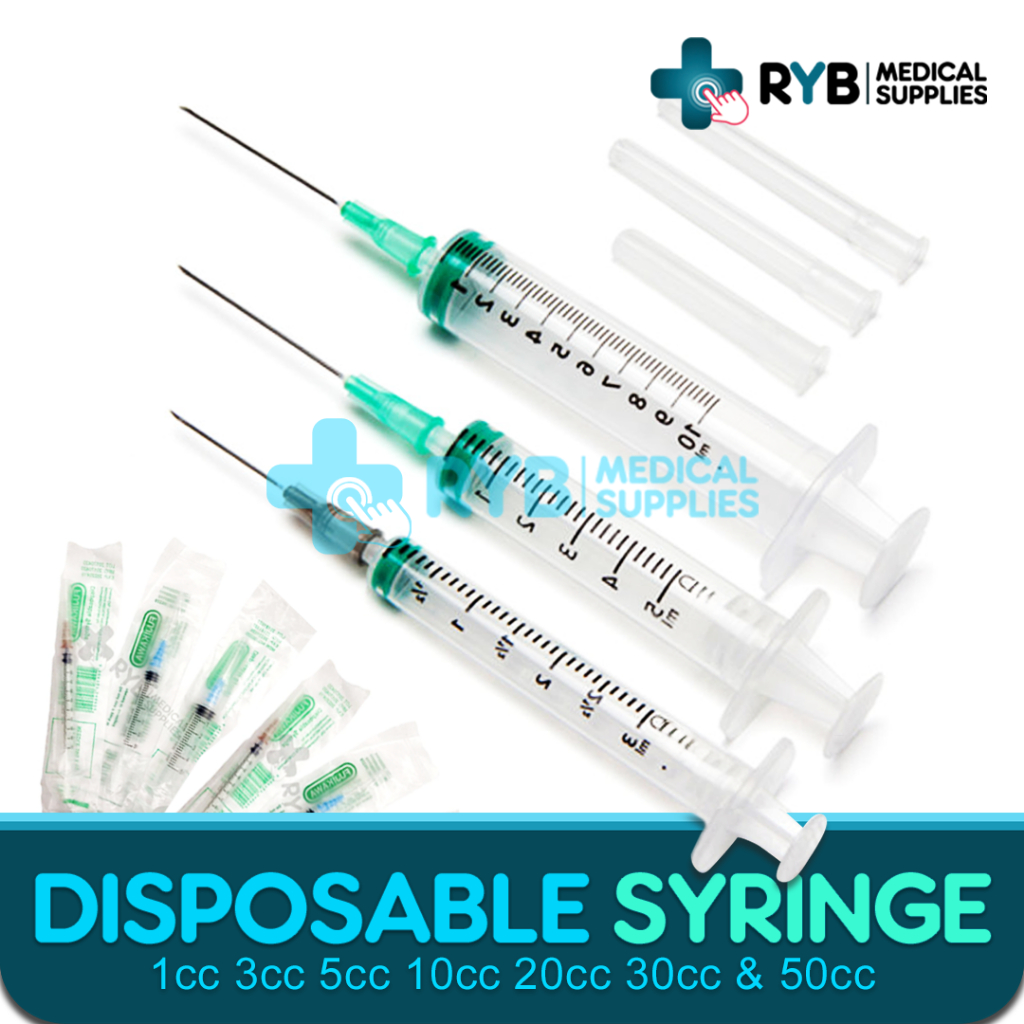 Disposable Syringe w/ Needle Sterile - ALL SIZES | Shopee Philippines
