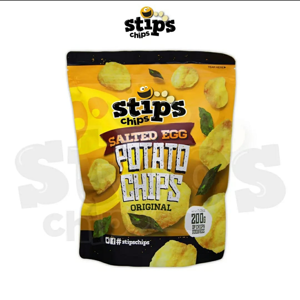Stip Chips Salted Egg Potato Chips Original 200g | Shopee Philippines