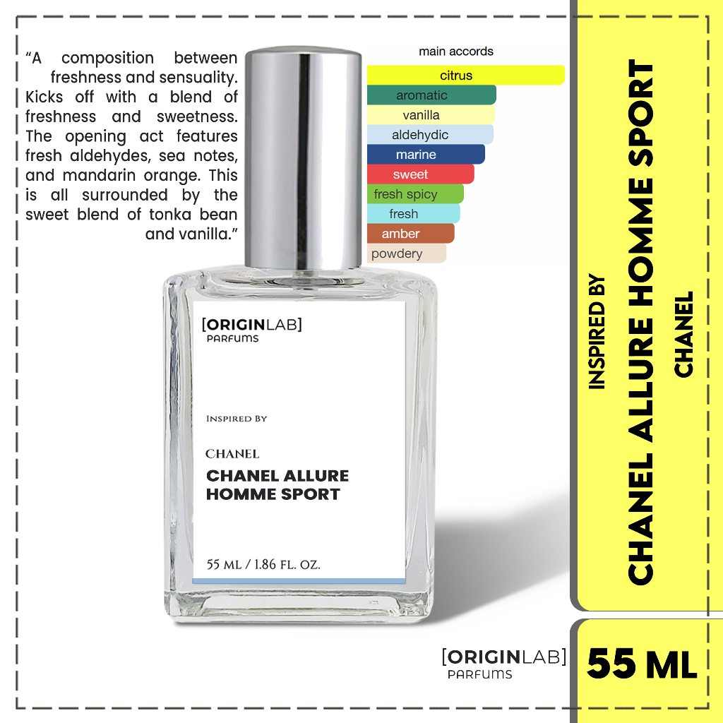 CH@NEL ALLURE HOMME SPORT Inspired Perfume ORIGINLAB Parfum Oil Based ...