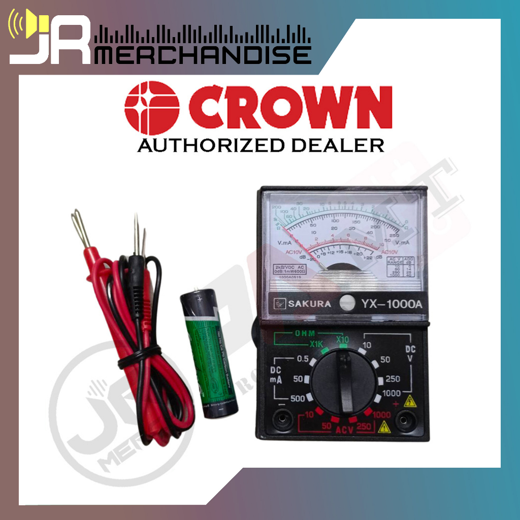 Crown YX-1000A Mini Portable Multitester w/ Tester Rod | Shopee Philippines