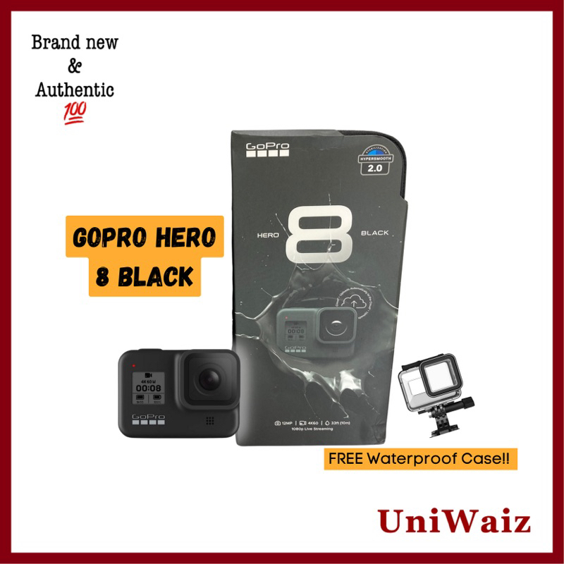 ORG GoPro Hero 8 Black Waterproof 4K Action Digital Camera Brandnew | Shopee Philippines