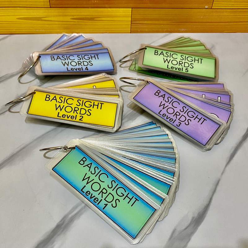 55 sight words flash card level 1 2 3 4 5 | Shopee Philippines