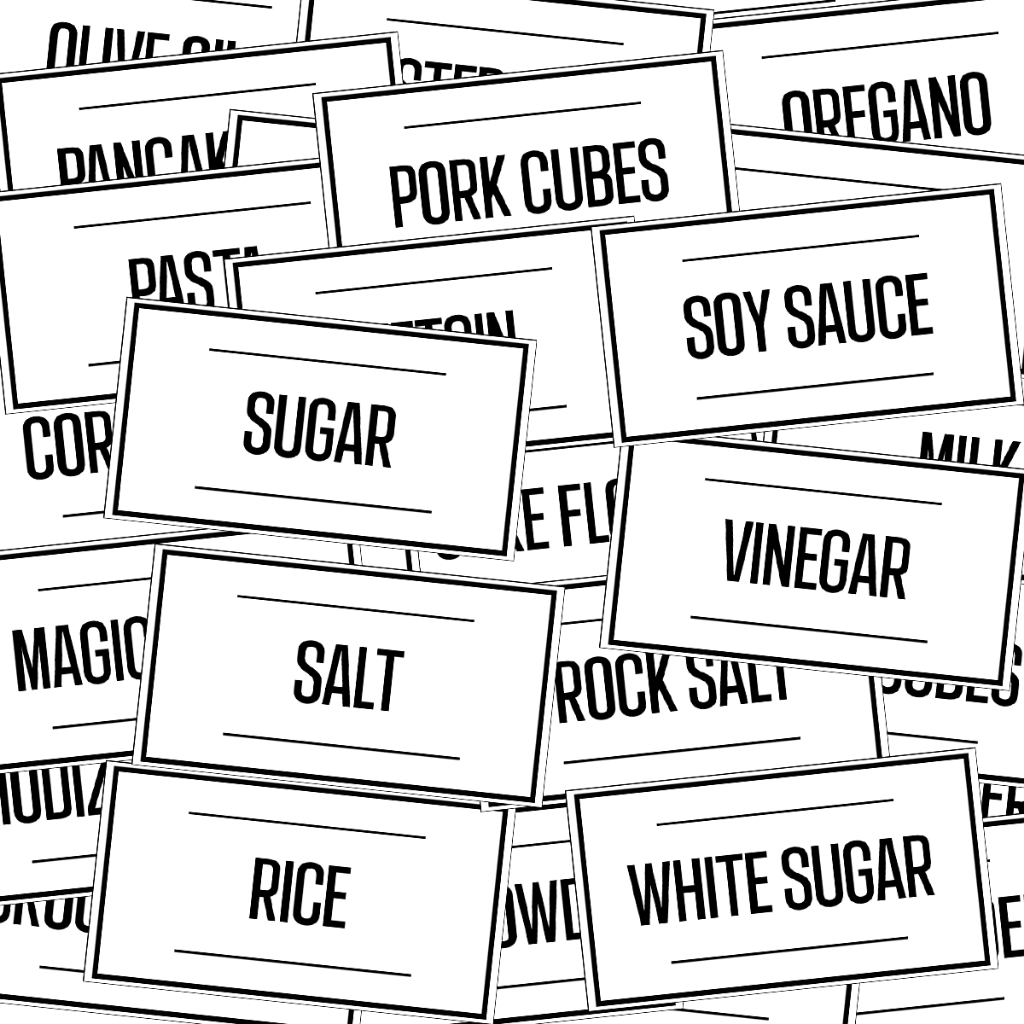 LABEL 】KITCHEN/HOME ESSENTIAL WATERPROOF VINYL STICKER (WHITE) | SOLD ...