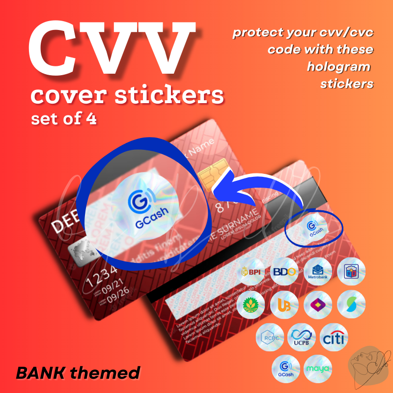 CVV / CVC cover stickers for ATM / Debit / Credit card | Shopee Philippines