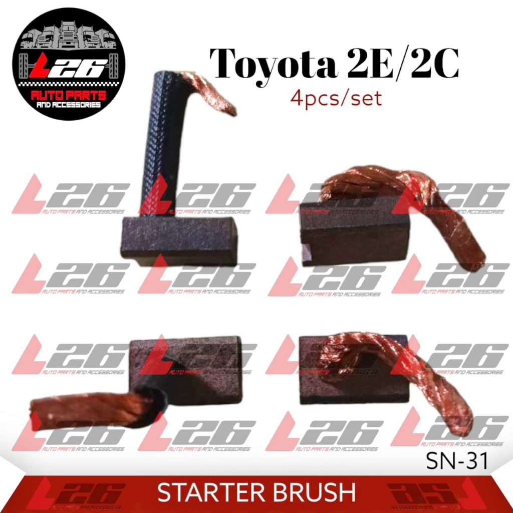 Toyota 2E 2C Starter Brush SN-31 28140-34030 (4pcs/set) | Shopee ...