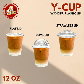 (100PCS) Y-CUP 95mm Plastic PP Milk Tea Cups 12oz / 16oz / 22oz - Flat ...