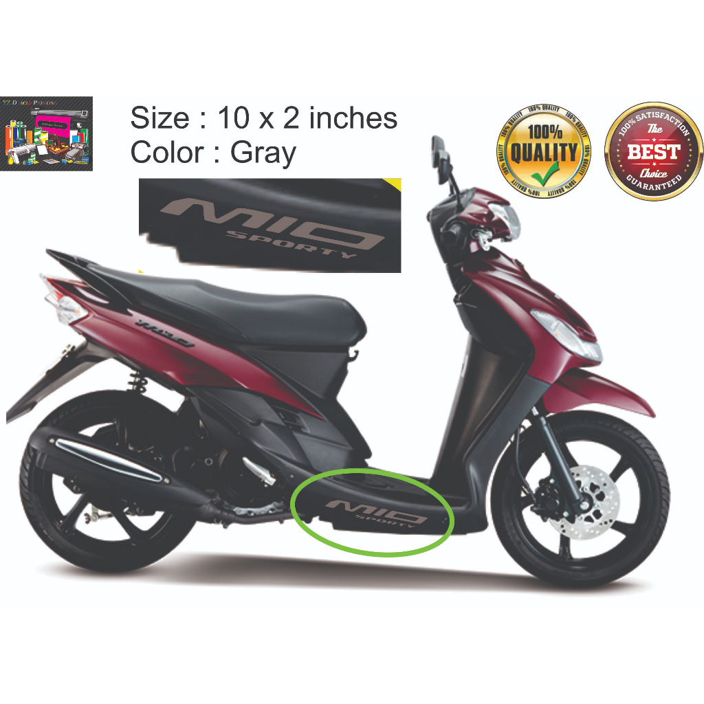 MIO Sporty Vinyl Sticker (Code - A1), Size : 10 inches length | Shopee ...