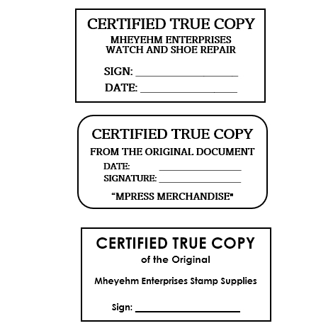 CERTIFIED TRUE COPY stamp | Shopee Philippines