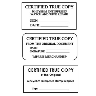 CERTIFIED TRUE COPY stamp | Shopee Philippines