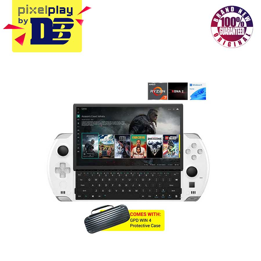 GPD Win 4 AMD Ryzen 7 6800U Handheld Pc Gaming Console (White) 32GB+2TB ...