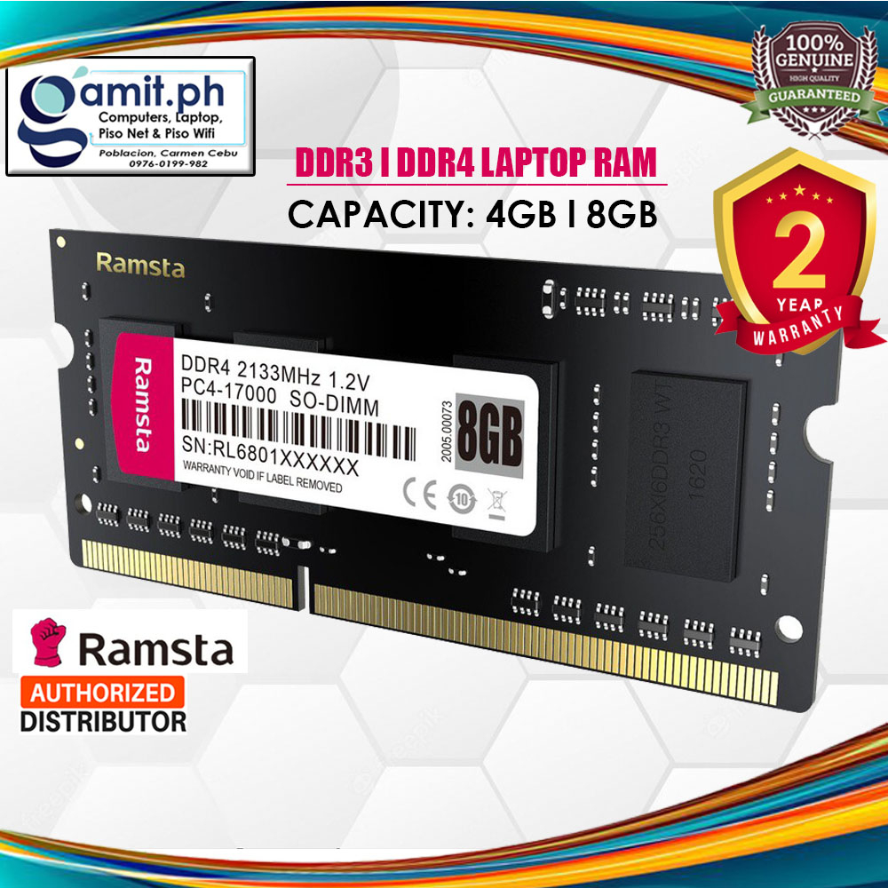 Ramsta 4gb 8gb Sodimm Ram 1600mhz 1333mhz 2666mhz Auto Compatible Ddr3 Ddr4 Laptop Memory ...