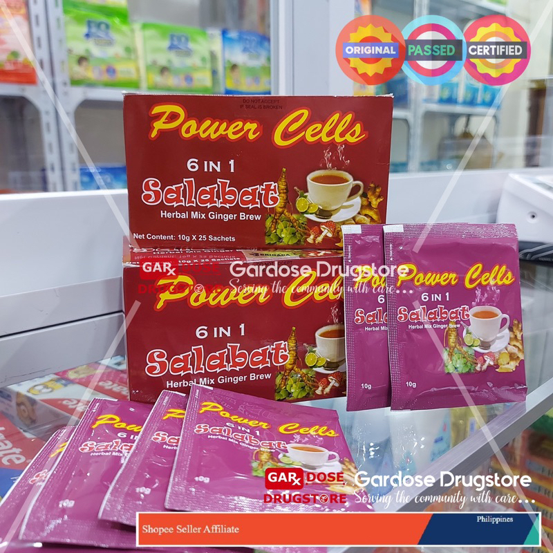 [𝗟𝗶𝗰𝗲𝗻𝘀𝗲𝗱 𝗗𝗿𝘂𝗴𝘀𝘁𝗼𝗿𝗲] Power Cells 6-in-1 Salabat Herbal Mix Ginger 10g ...