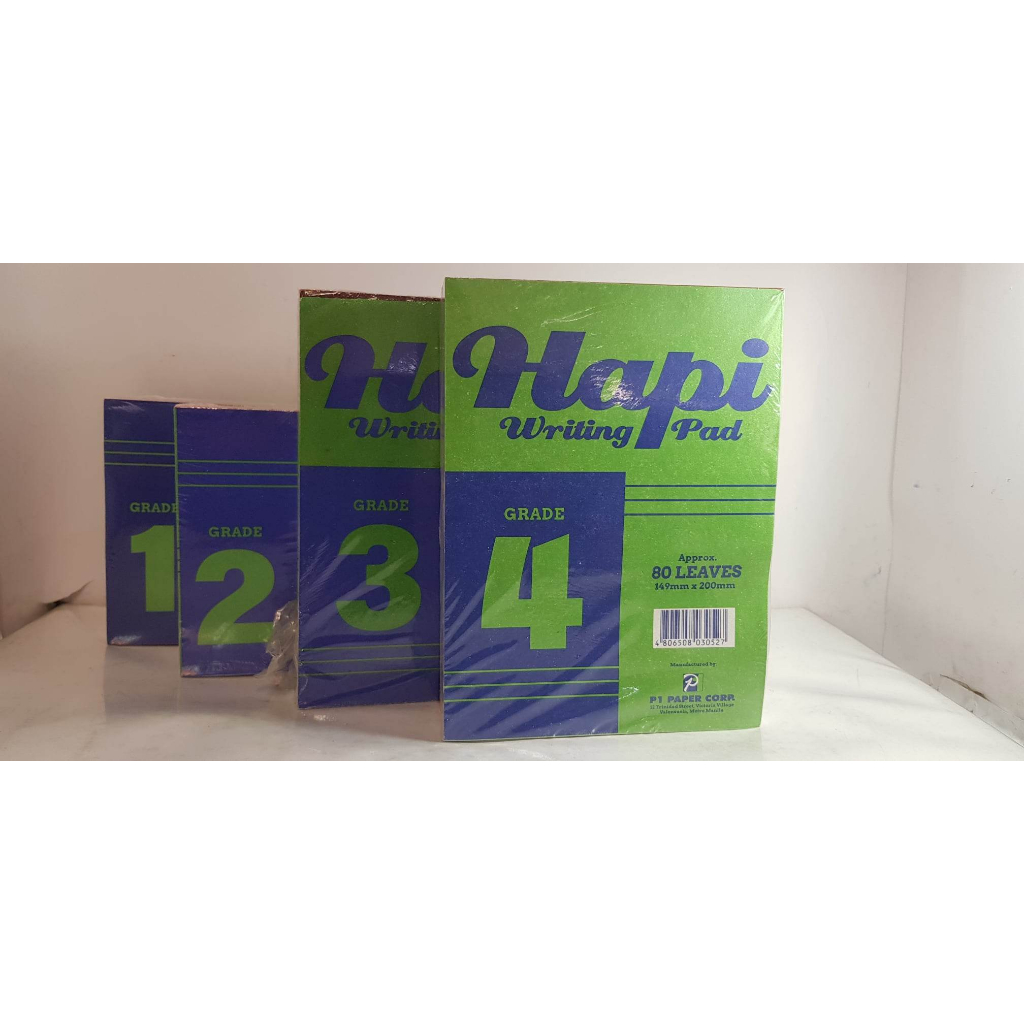1 ream Writing Pad Grade (1-4) Hapi and JSL 10 pads | Shopee Philippines