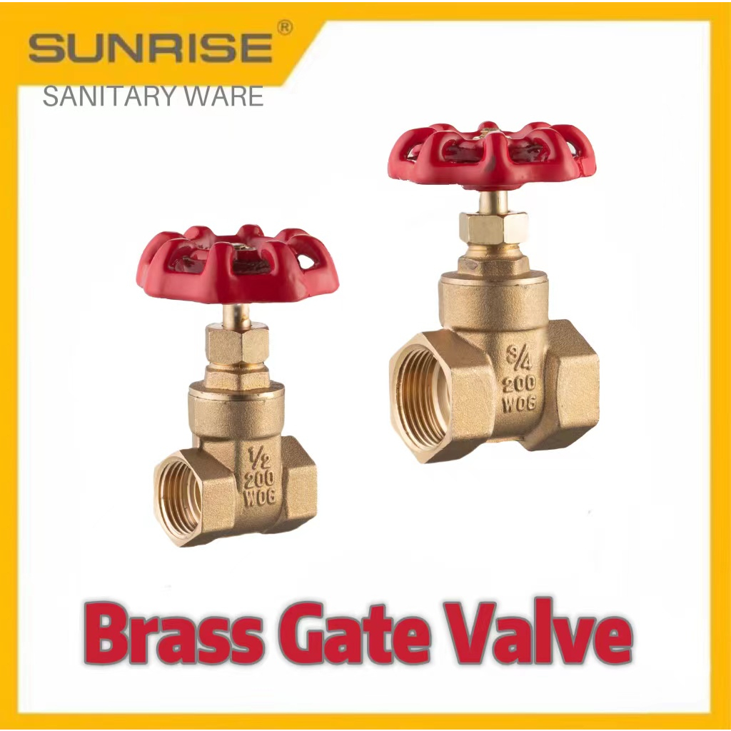 Sunrise Brass Gate Valve 1/2" & 3/4"+ | Shopee Philippines