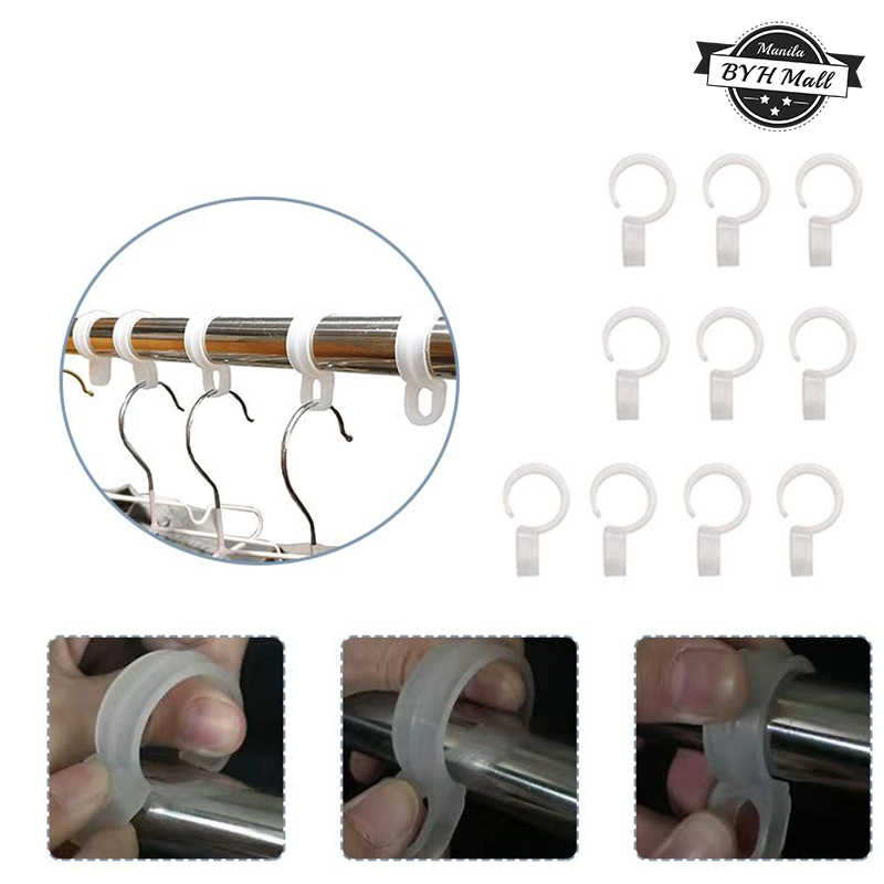 10PCS Drying Rack Windproof Buckle Transparent Anti-Fall Clothes Rack ...