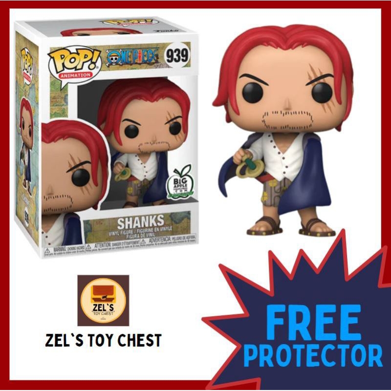 Funko Pop! One Piece: Shanks BAC - Big Apple Coll. Exclusive with Free ...