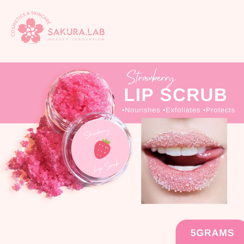 Strawberry Lip Scrub 5G | Lip Exfoliator | Sakura.Lab | Shopee Philippines