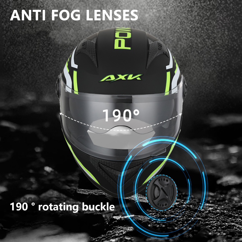 AXK/AKA 557 Double Miorr Motorcycle Full Face Helmet with ICC | Shopee ...