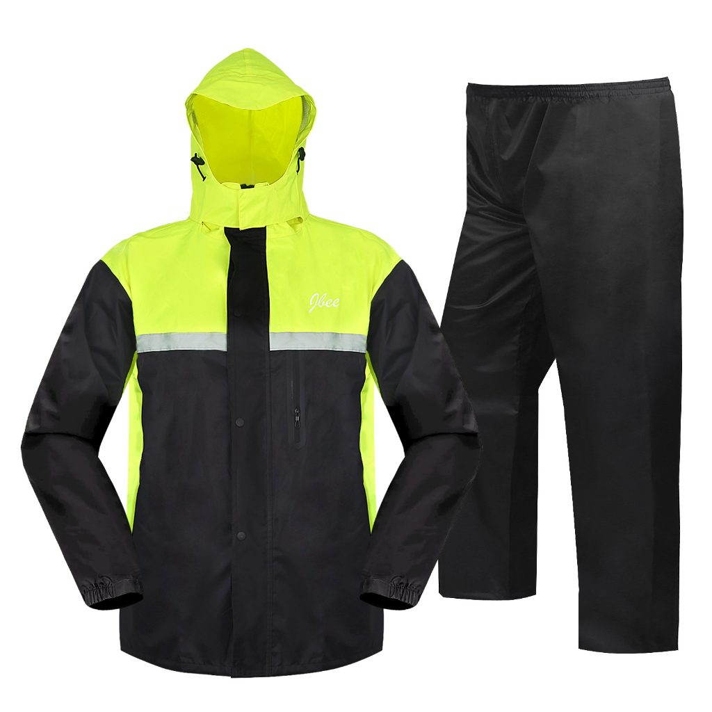JBEE J0938 Raincoat Set Jacket Breathable Reflective Hooded Waterproof ...