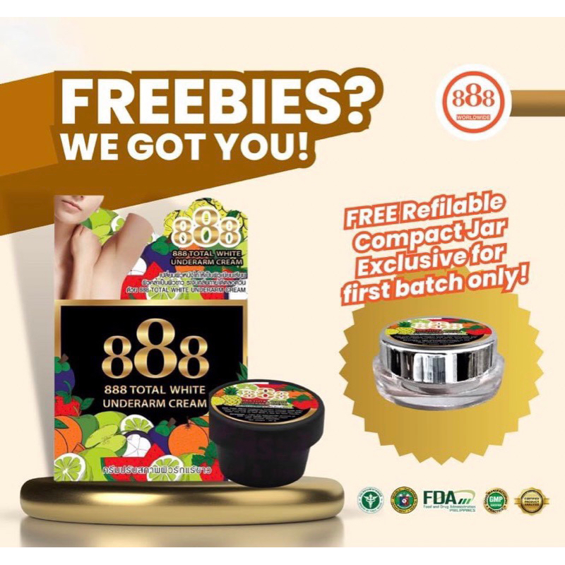 888 TOTAL WHITE UNDERARM CREAM /Deodorant | Shopee Philippines