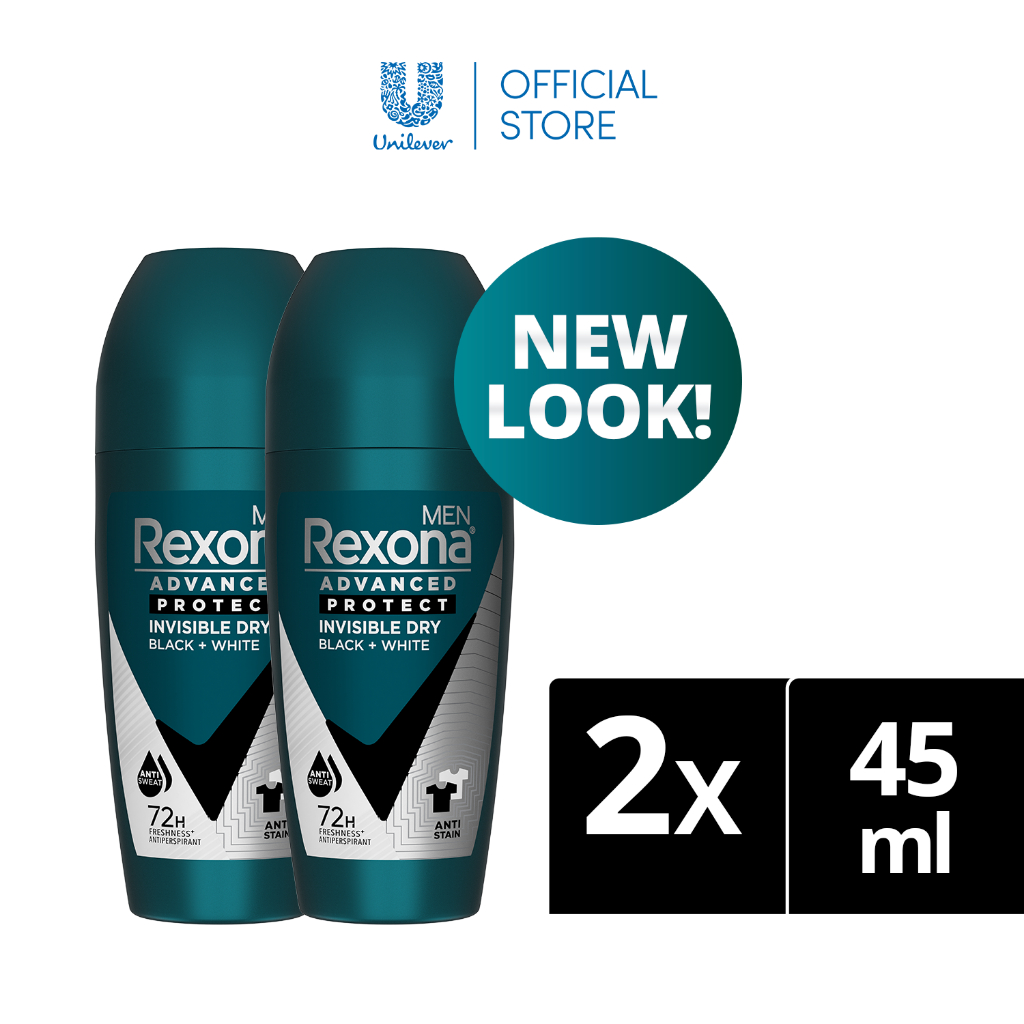 Rexona Men Motionsense Roll On Deodorant Invisible Dry 45ml x2 | Shopee ...