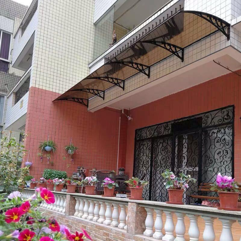Canopy Roofing with Frame Outdoor Awning Canopy with Bracket Door ...