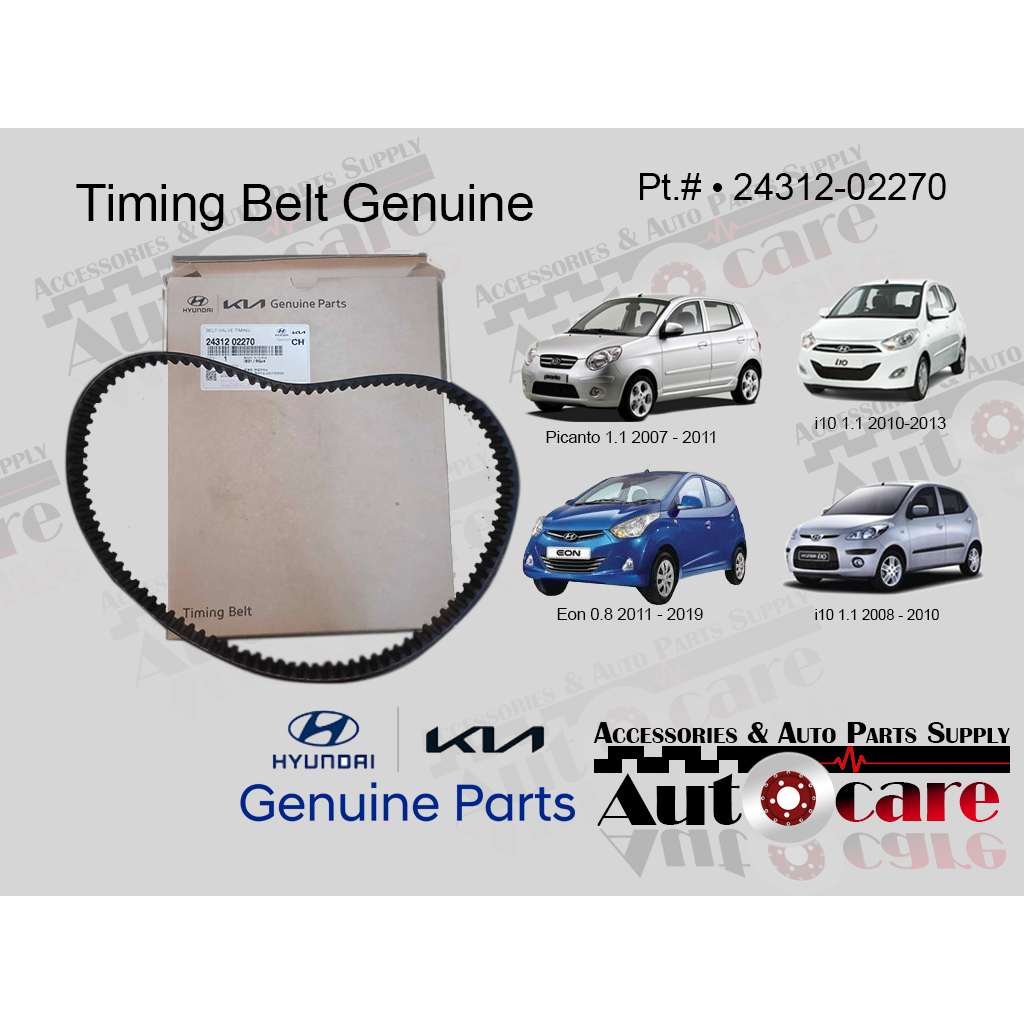 Genuine Timing Belt Assy - Hyundai i10, Getz, Picanto, EON ORIG 24312 ...