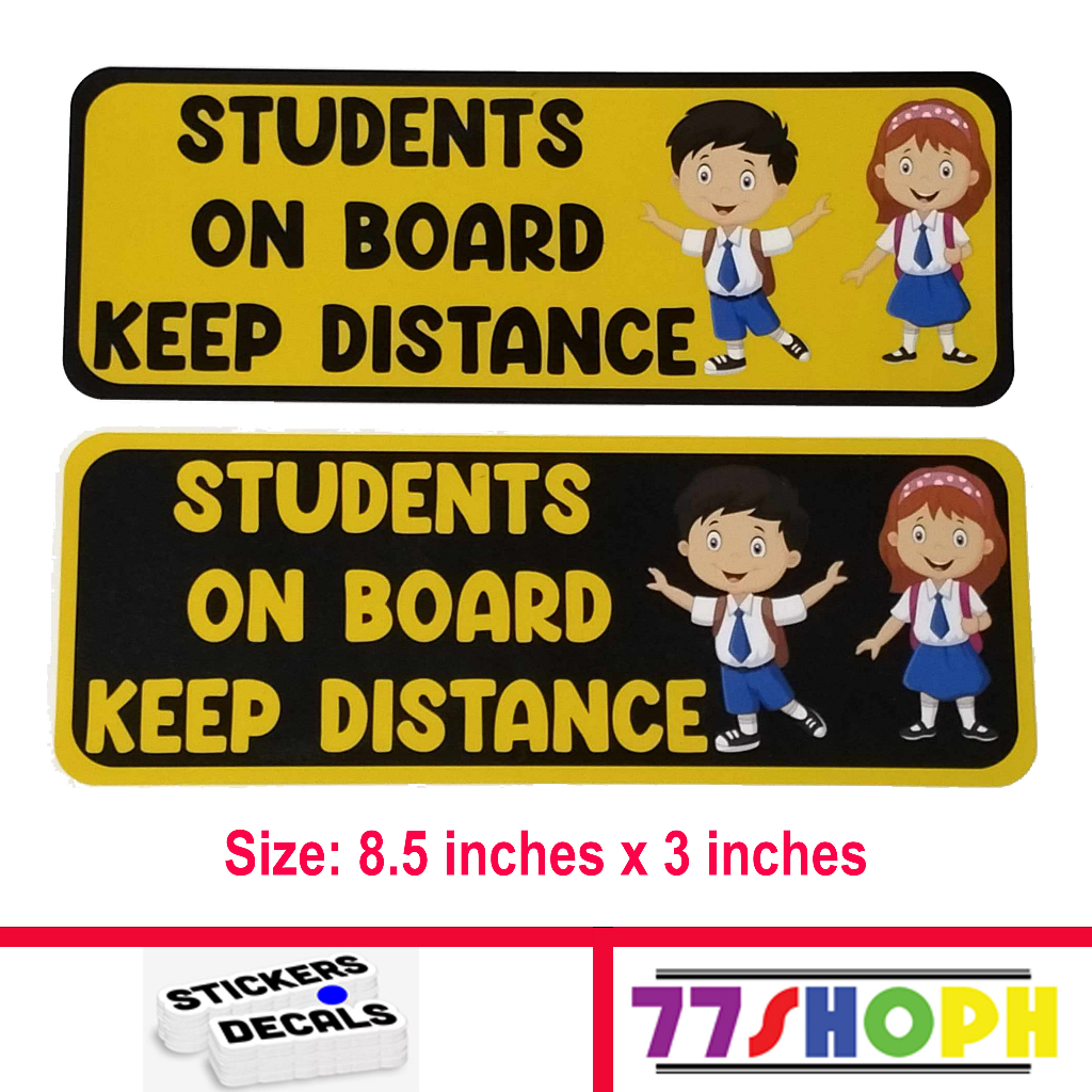 Students on Board Keep Distance Sticker | Shopee Philippines