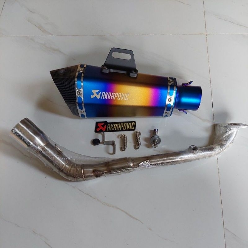 Honda PCX160 AKRAPOVIC MUFFLER full system witi silecncer | Shopee Philippines