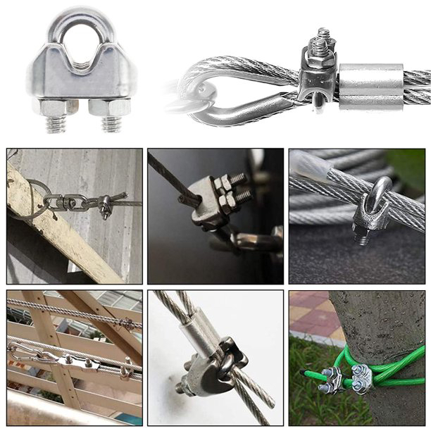 Steel Wire Rope Clamp Galvanized steel u type cable clip | Shopee ...