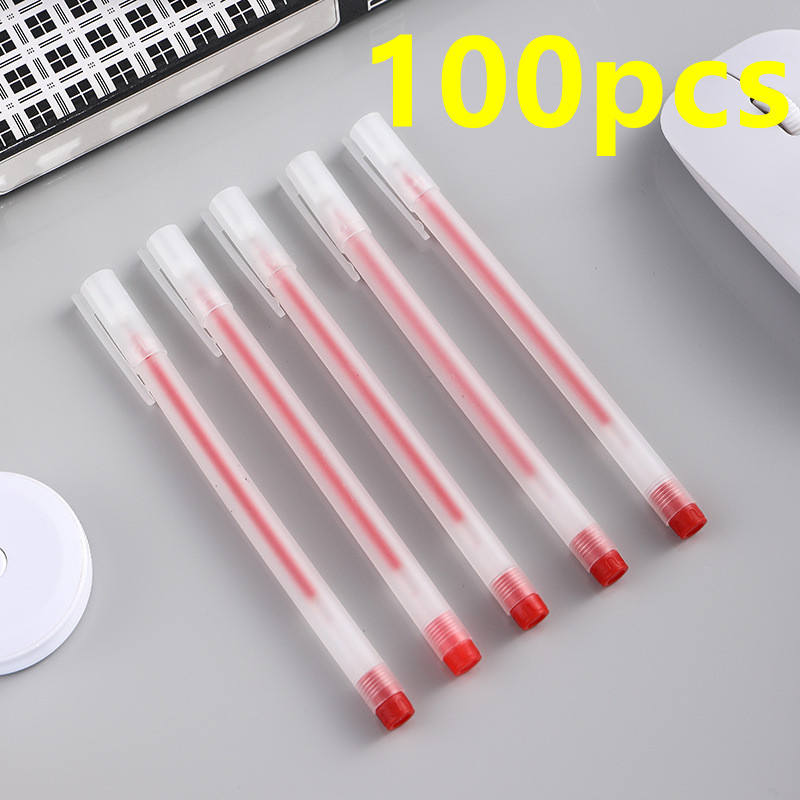 Whosale 100 pcs ballpen set muji style Gel Pens Black Ball Pen with ...