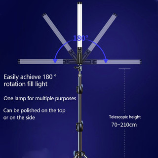 Handheld LED Video Light Stick With Baffle Portable Dimmable Bi-Color ...