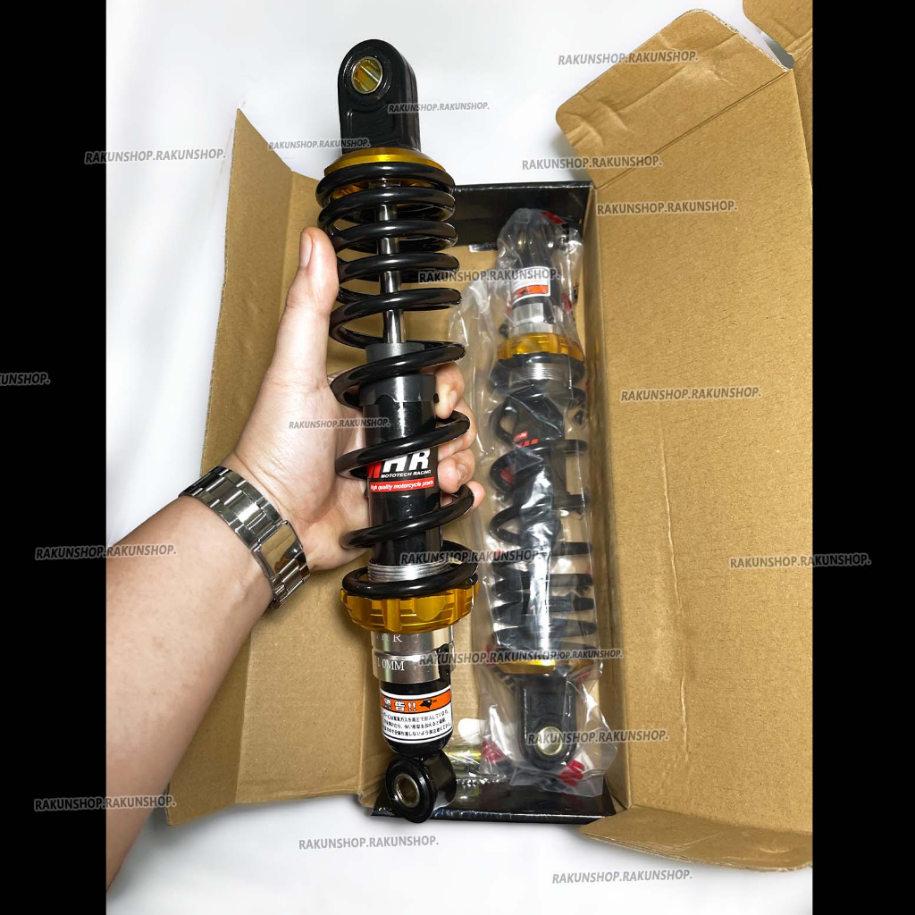 Honda Wave XRM Suzuki Smash Rear Shock Absorbers 310mm MHR Brand Black ...