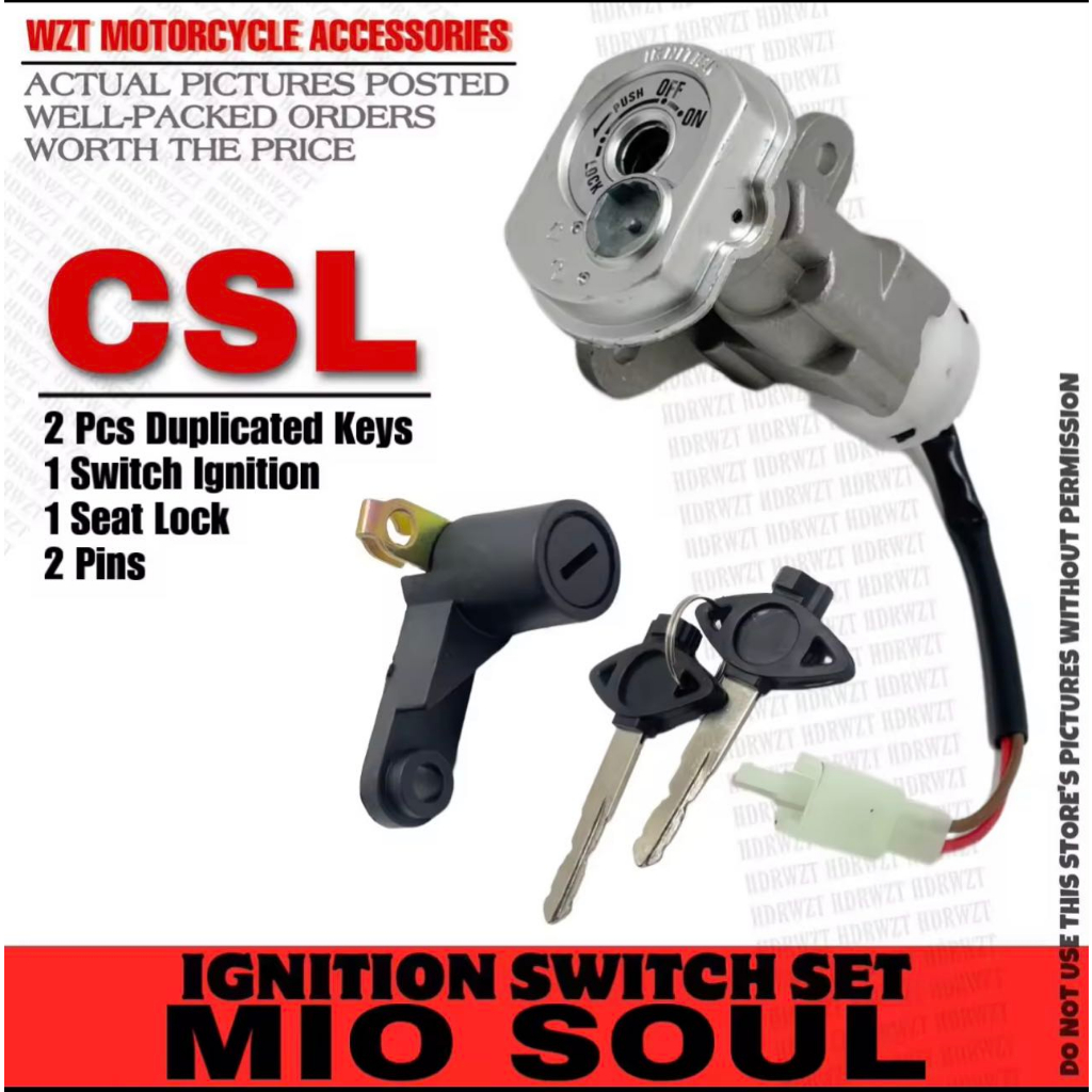 Yamaha Mio Soul Anti-Theft Ignition Set with Seat Lock & Keys ...
