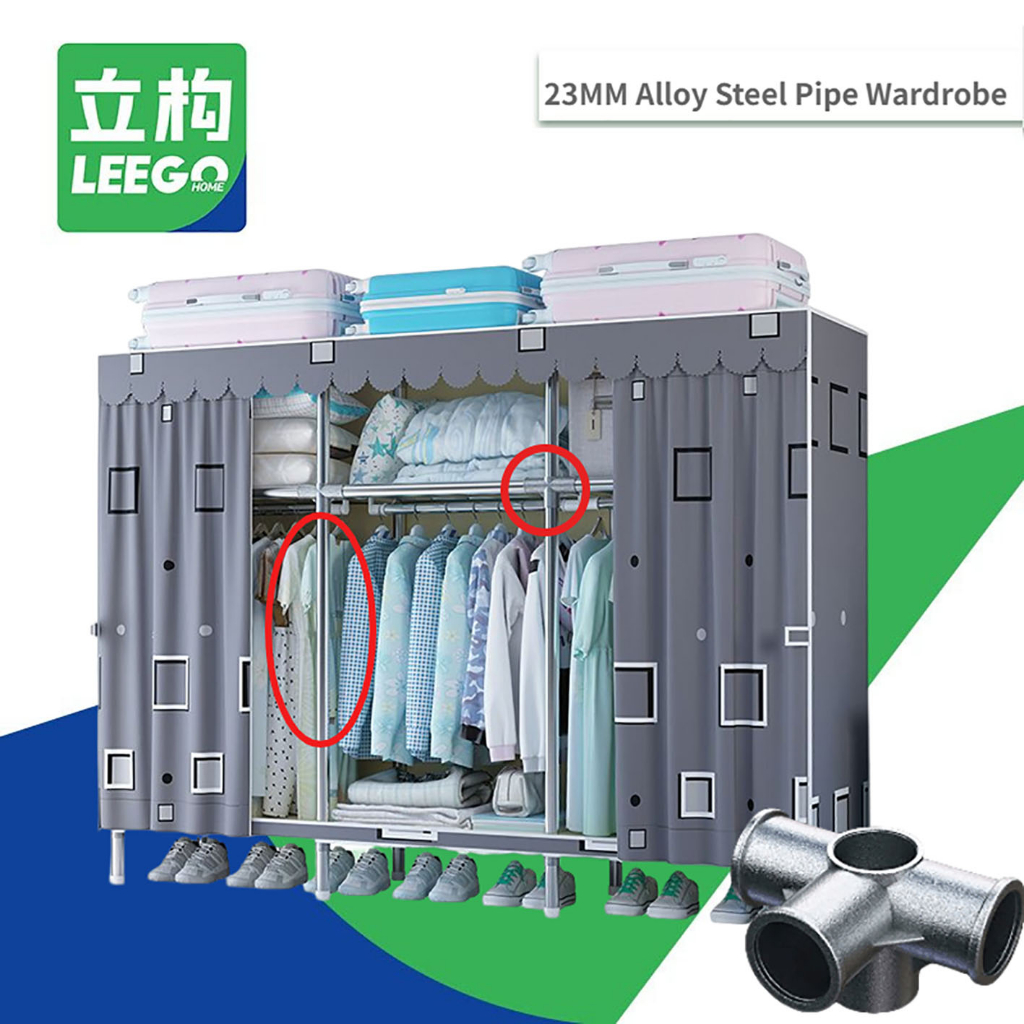 23MM wardrobe cabinet Alloy steel pipe big size Steel tube wardrobe ...