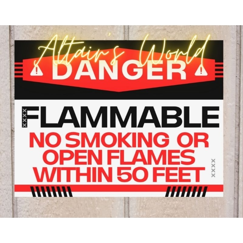 Safety Signage : Flammable Gas / materials / LPG / Sign waterproof ...