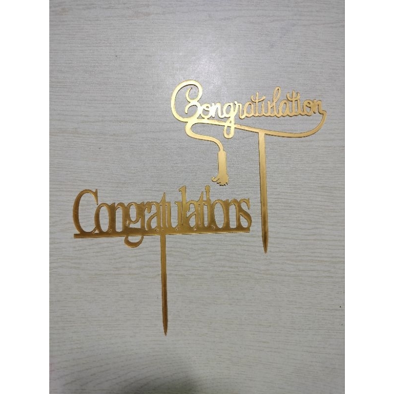 congratulation acrylic cake topper | Shopee Philippines