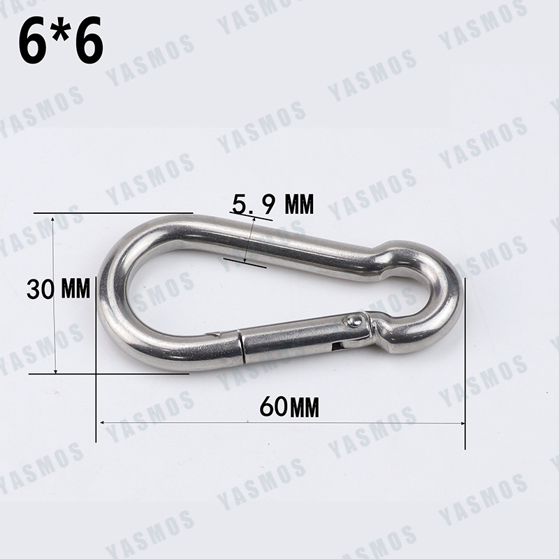 Heavy duty Carabiner Clip Spring-Snap Hook D-Ring 4mm 5mm 6mm 7mm ...