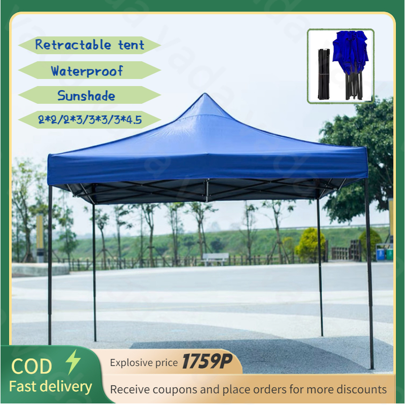 2x2、3x3、3x4.5 Retractable Tent Adjustable Height COMPLETE SET Outdoor ...