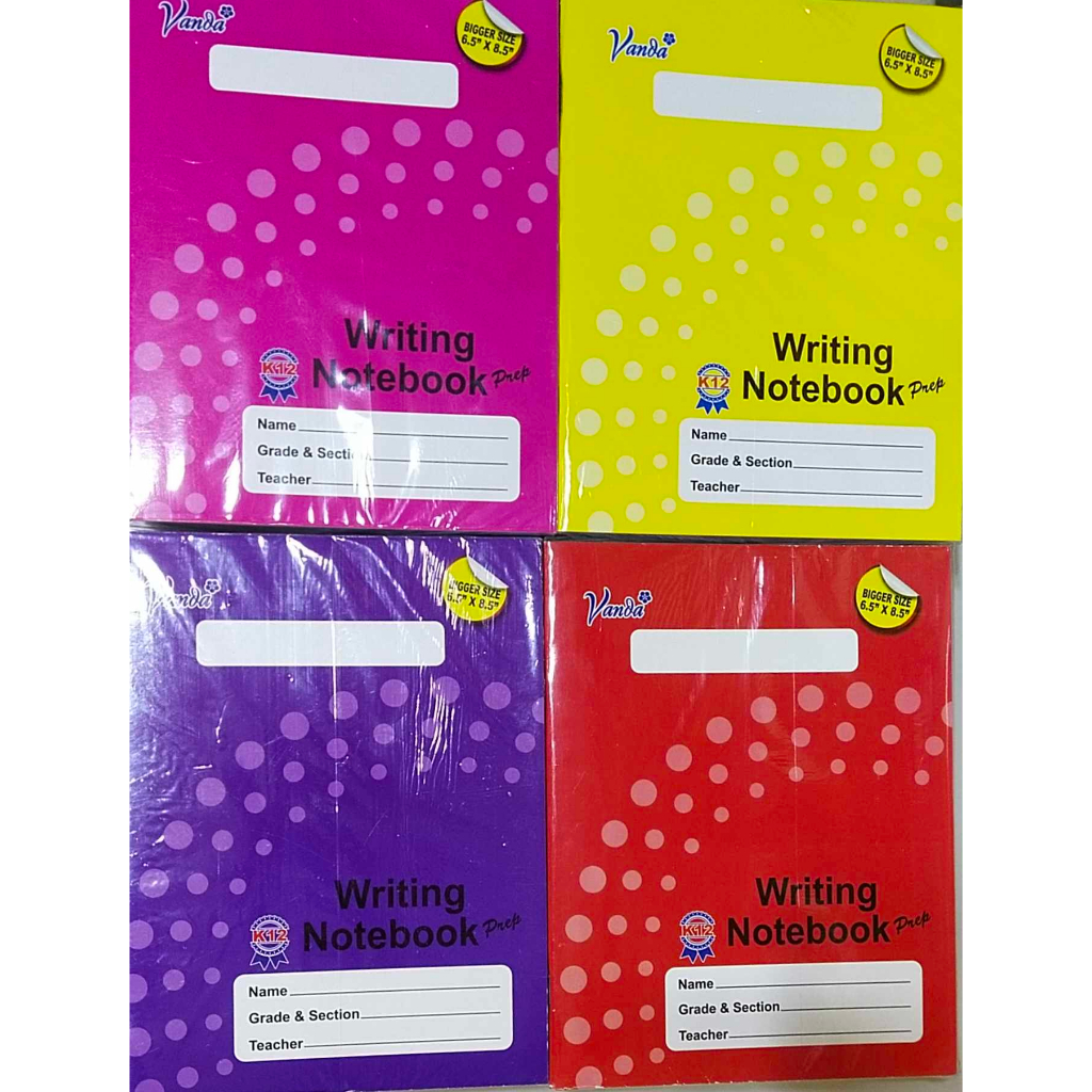 1 PC VANDA K12 WRITING PREP NOTEBOOK , SOLD PER PIECE, 6.5X8.5 INCHES , K12 WRITING PREP ...