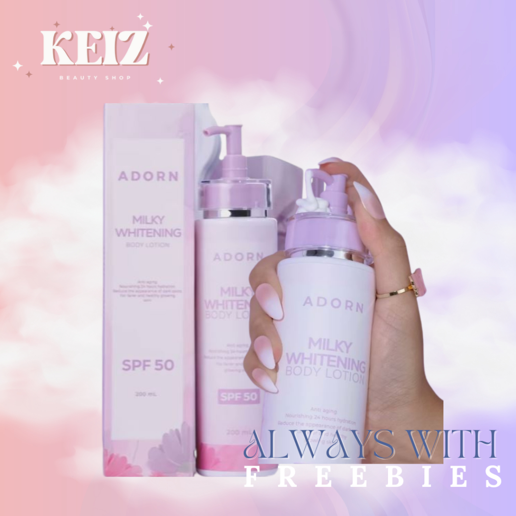 ADORN LOTION MILKY WHITENING BODY LOTION by Camille Trinidad | Shopee ...