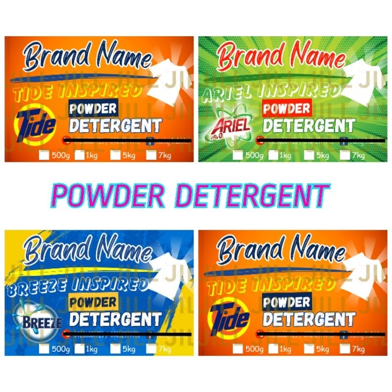 Powder Detergent Sticker Label 105pcs (Size: 1.6*2.4") | Shopee Philippines