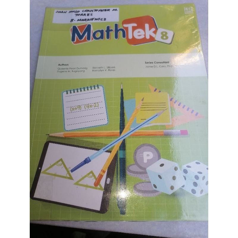 Math tek 8 by Dumasig, Flores | Shopee Philippines