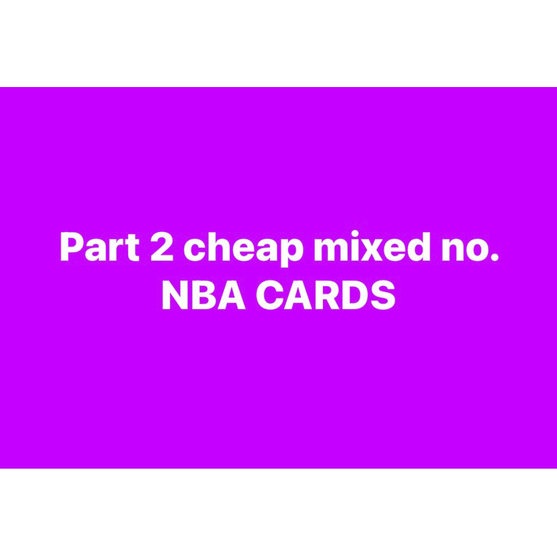 Part 2 Cheap Mixed Numbered NBA CARDS no. | Shopee Philippines