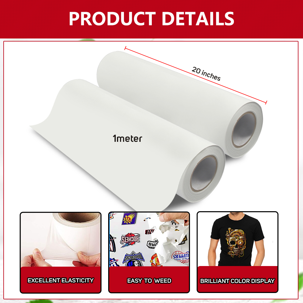 QUAFF Eco Solvent Printable Heat Transfer Vinyl CDP-DP Glossy (20 ...