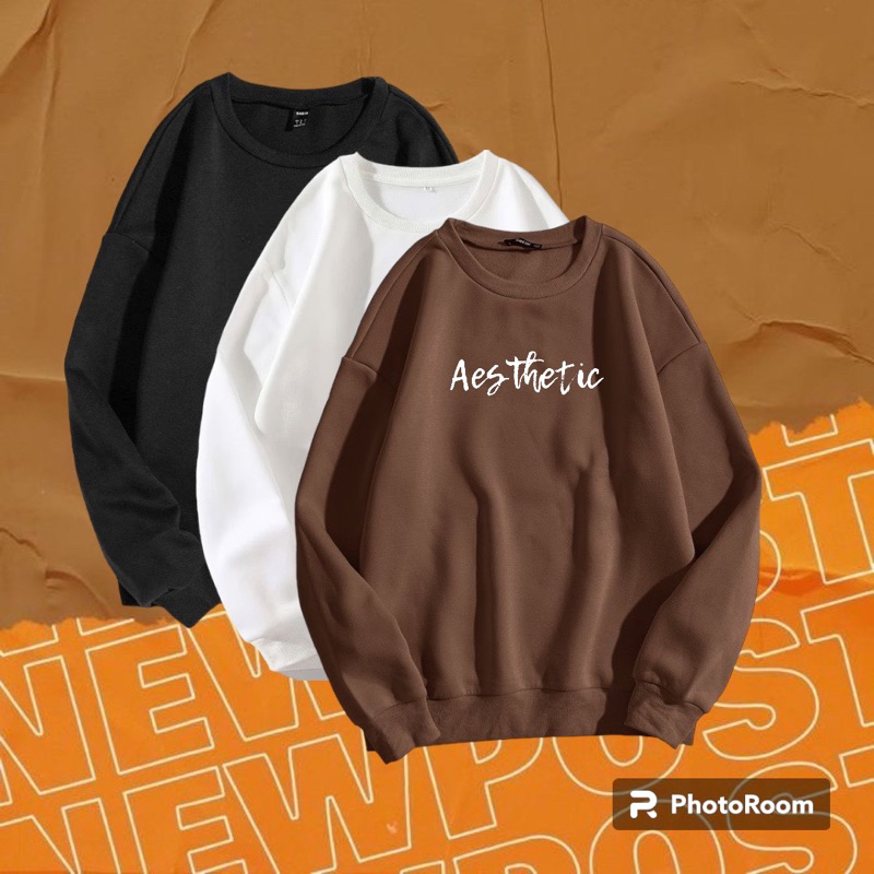 AESTHETIC PULLOVER SWEATER VINYL PRINT | Shopee Philippines