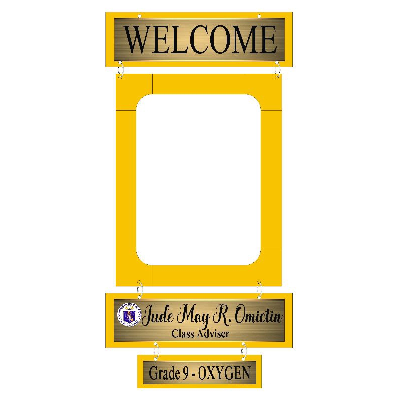 Class Program Holder / with WELCOME plate / with Grade & Section ...